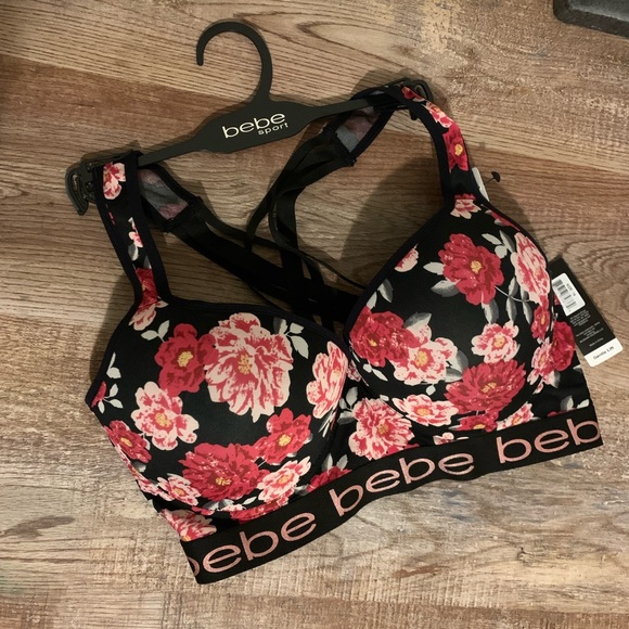 bebe | Intimates & Sleepwear | Nwt Bebe Floral Sport Bra | Poshmark
